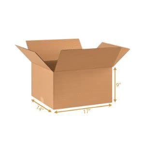Flexi Box 5 Ply Double wall 17 x 14 x 9 Inch Count 50 Corrugated Brown ...