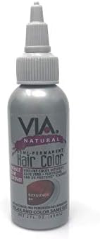 Amazon.com : Via Natural Semi-Permanent Hair Color, 2oz - Burgundy #84 ...