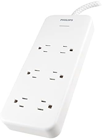 Amazon.com: Philips 6 Outlet Surge Protector Power Strip, Designer ...