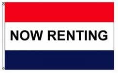 Amazon.com : Now Renting flag (3 ft. x 5 ft.) : Outdoor Flags : Patio ...