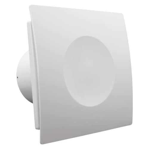 VENTS QuietLine 100 mm Modern Silent Bathroom Extractor Fan with Pull ...