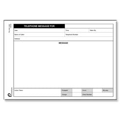 A5 Yellow Telephone Message Pad Headbound Pre-Printed 90 Leaf 70gsm ...