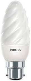Philips Low Energy Saving 5w BC B22 Twisted Softone Candle Light Bulb ...