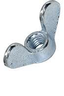 M16-2 Wing Nuts, Malleable cast Iron/Steel, DIN 315, (Quantity: 6 ...
