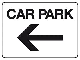 UV Printed Waterproof Sign Foam Board |Car Park - Arrow Left PVC |Size ...