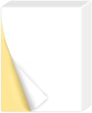 Full Sheet Sticker Paper, 40 Pcs Sheets Matte Sticker Printer Paper ...