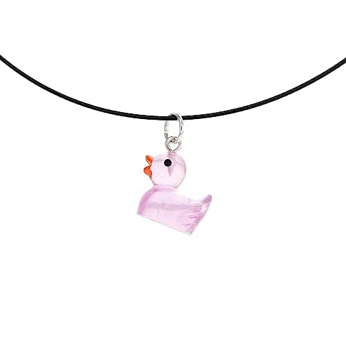 Cute Kawaii Rubber Duck Necklace Kawaii Necklace For Women Pretty Aesthetic