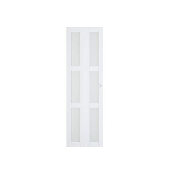 BARNER HOME Bifold Door, for 24"Ã 80" Opening, 3-lite Tempered Frosted ...