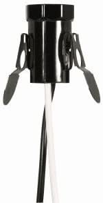 Satco 80-1093 Phenolic Candelabra Base Socket with Spring Clip, Color ...