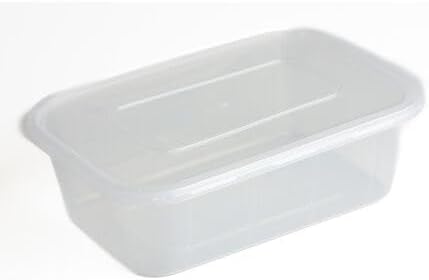K & G 50 x Plastic Containers with Lids 650ml By Satco, Durable ...
