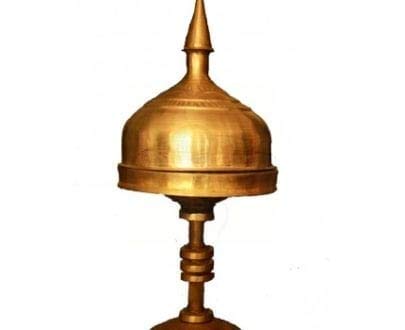 Handicraft Brass Metal xORAI,Tray with Stand & Cover, 16inch : Amazon ...