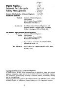 Piper Alpha: Lessons for Life Cycle Safety Management (Symposium S ...