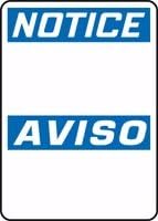 Amazon.com: OSHA BILINGUAL BLANK NOTICE / AVISO 20" x 14" Adhesive Dura ...