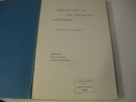 Amazon.co.jp: Perspective on the Nature of Geography : Hartshorne ...