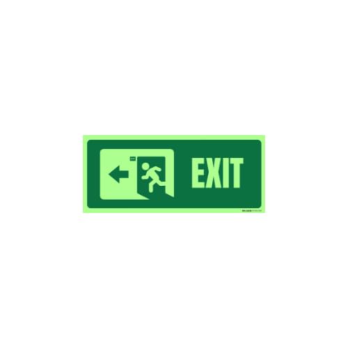 Fire Exit Directional Night Glow Sign | Enhanced Fire Safety Signage ...
