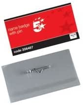 Amazon.com: 5 Star Name Badges Landscape with Pin 40x75mm [Pack 100]