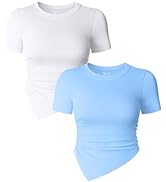 OQQ Women's 2 Piece Tank Tops Crew Neck Sleeveless Basic Stretch ...