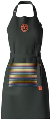 MasterChef Chef Apron for Men & Women, Cotton Cooking Apron with Pocket ...