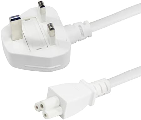 KUNCAN UK Laptop Power cable, 0.5m BS 1363 to C5 Cloverleaf Power Cord ...