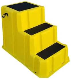 Amazon.com: 3 Step Nestable Plastic Step Stand - Yellow 26 x 43 x 28 in ...