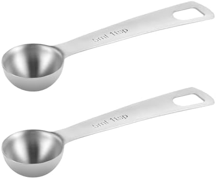 Amazon.com: Yuanchu 2Pcs Measuring Spoons, 1 Teaspoon(5 mL | 5 cc | 1/3 ...