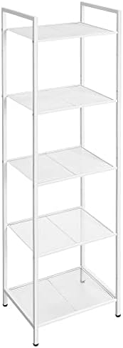 SONGMICS 5-Tier Bathroom Shelf, Storage Rack for Small Space, with 5 PP ...