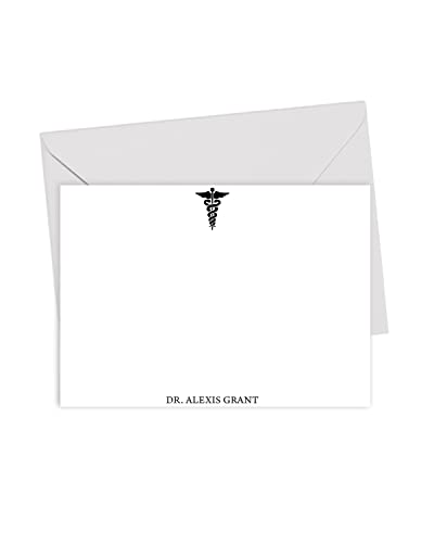 Amazon.com: Personalized Caduceus Stationery for Men or Women, Custom ...