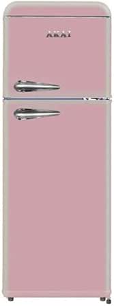 FRIGO VINTAGE ROSA DOPPIA PORTA AKAI CLASSE240 : Amazon.it: Grandi ...