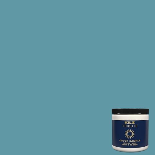 KILZ TRIBUTE Paint & Primer, Interior, Color Sample, Dusty Turquoise, 8 ...