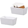 Amazon.com | 123Arts 2pcs White Ceramic Sugar Packet Holders Tea Bag ...