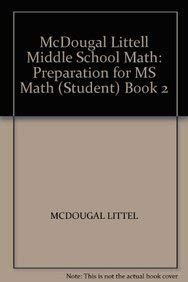 Math Course 2, Grade 7 Preparation for Middle School Math: Mcdougal ...