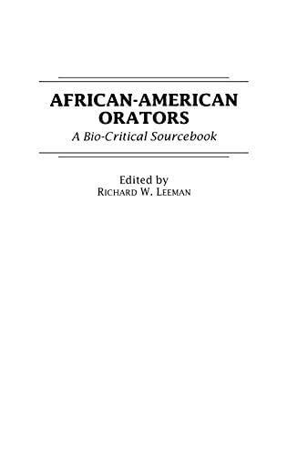 Amazon.com: African-American Orators: A Bio-Critical Sourcebook eBook ...