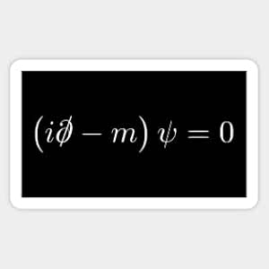 Amazon.com: Sticker Vynil Dirac Equation Quantum Mechanics Particle ...
