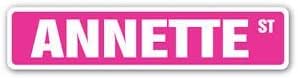 Amazon.com: ANNETTE Street Sticker Sign name childrens room door gift ...