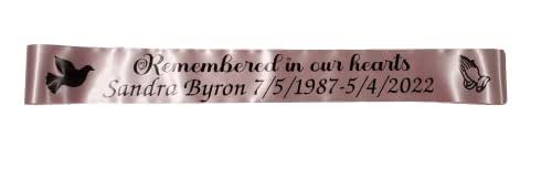 Amazon.com: Personalized Memorial Funeral Sash Ribbon or Celebration of ...