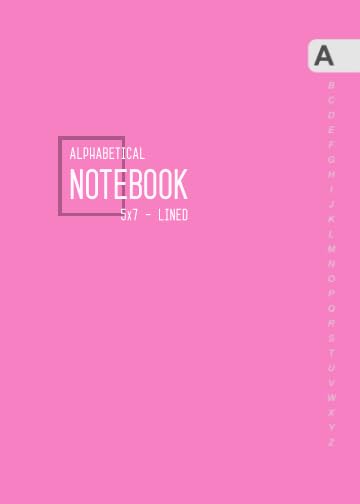 Amazon.com: Alphabetical Notebook 5x7: Small Lined-Journal Organizer ...