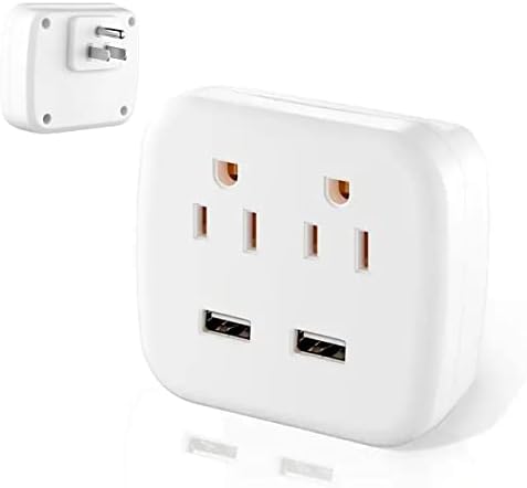 Multicontacto USB, Conector Multiple con 2 Enchufes de CA y 2 USB ...