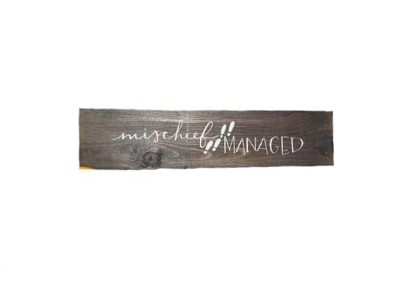 Amazon.com: Mischief Managed Rustic wooden signs for home decor (4 x 8 ...
