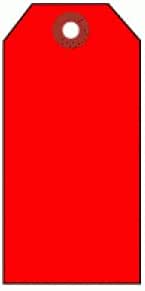 Amazon.com : 100 Red Shipping Tags with Reinforced Fiber Patch Eyelet ...