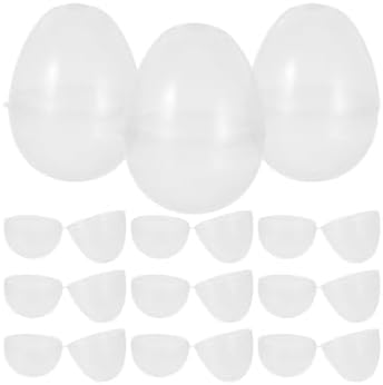 20pcs Clear Fillable Easter Egg: Transparent Clear Eggs Plastic ...