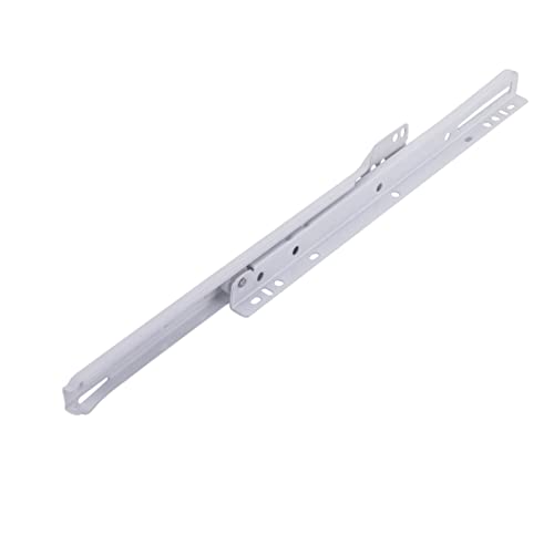 Snapklik.com : 12 In White Coated Steel Euro Bottom Mount Drawer Slides
