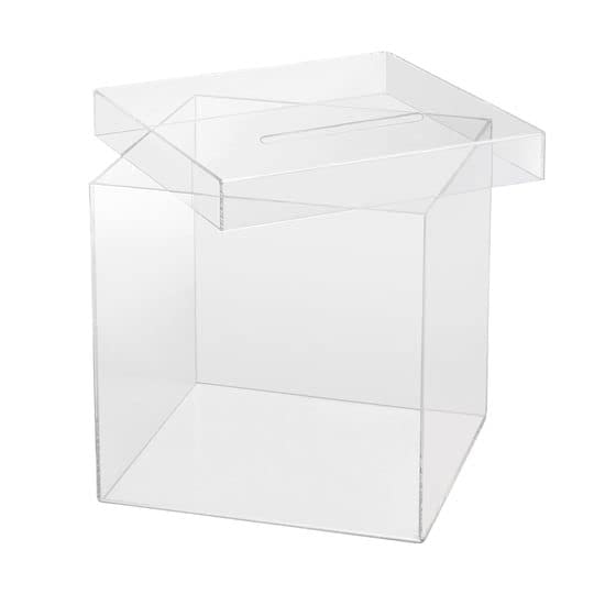 Buy BARCROCK Premium Acrylic Transparent Square Wedding Card Box Shagun ...