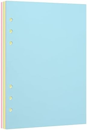Amazon.com : Blank Colored A5 6-Hole Loose-leaf Paper - 100 GSM Planner ...