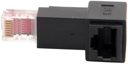 JSER 90 Degree Angled RJ45 Extension Adapter 8P8C FTP STP UTP Cat 5e ...