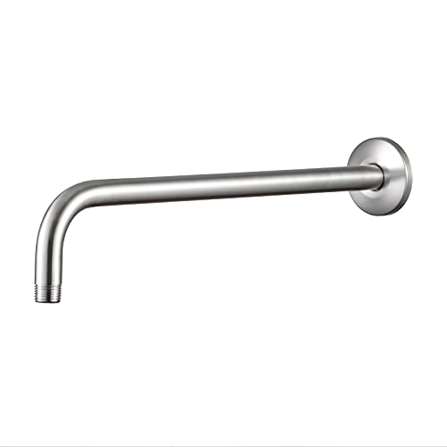 OFFO Shower Arm with Flange 30cm(12 inch) Brushed Nickel Universal Wall ...