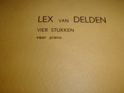 Lex Van Delden Vier Stukken Piano: Lex Van Delden: Amazon.com: Books