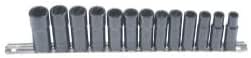 13 Piece .38 in. Drive Deep Well Twist Socket Damaged Fastener Removal ...