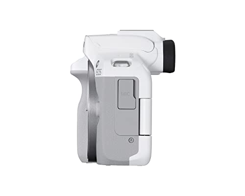 Canon EOS R50 Mirrorless Vlogging Camera (Body Only/White), RF Mount, 24.2 MP, 4K Video, DIGIC X ...