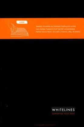 Whitelines Perfect Bound A5 Lined Notebook - Black: Whitelines ...