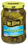 Amazon.com : Mt. Olive Sweet Gherkins No Sugar Added Pickles, 16 fl oz ...